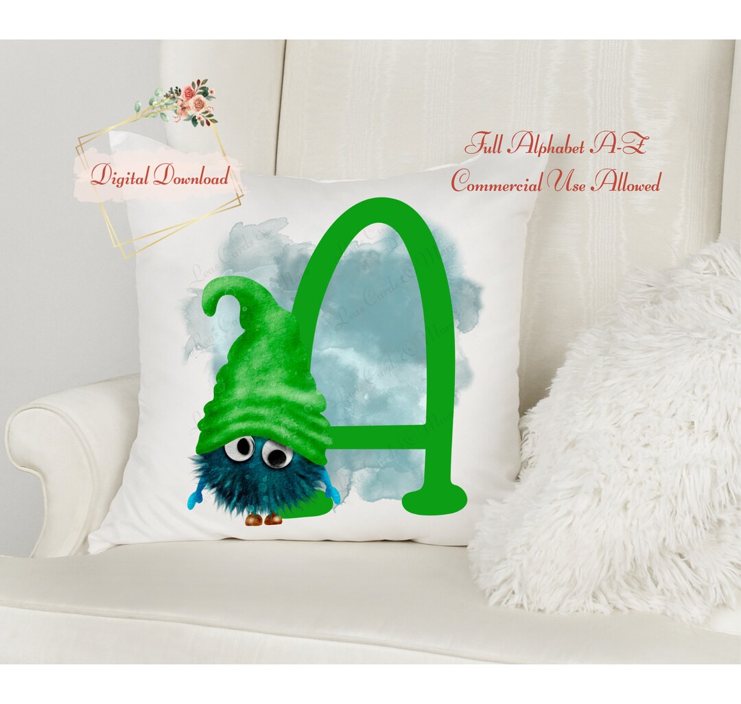 Green Monster Alphabet DIGITAL DOWNLOAD Monster - Etsy