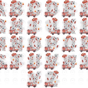 Fire Engine Sublimation Alphabet *** DIGITAL DOWNLOAD *** Fire Engine ...