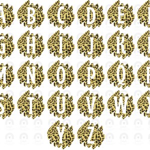 Leopard Print Alphabet Clipart *** DIGITAL DOWNLOAD *** Leopard ...