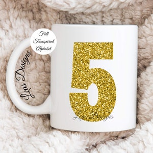Gold Glitter Numbers Clipart 26 PNG Files DIGITAL DOWNLOAD , Gold ...