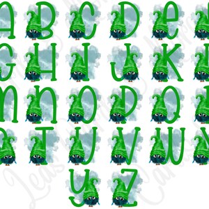 Green Monster Alphabet DIGITAL DOWNLOAD , Monster Alphabet, Monster ...