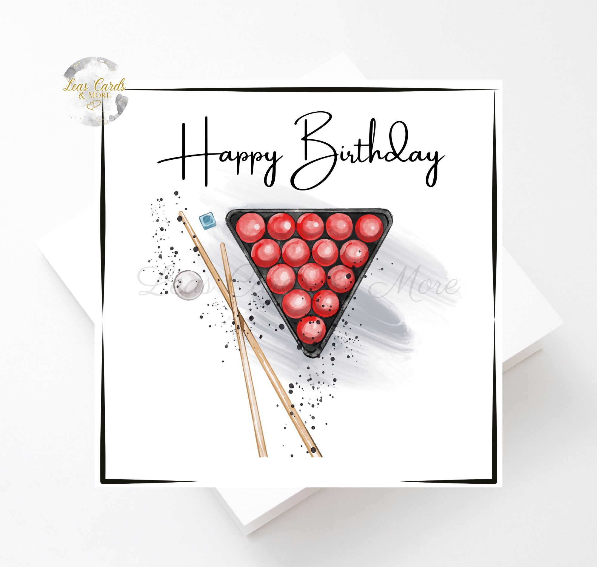 Snooker/pool Happy Birthday Card Can Be Personalised Snooker - Etsy UK