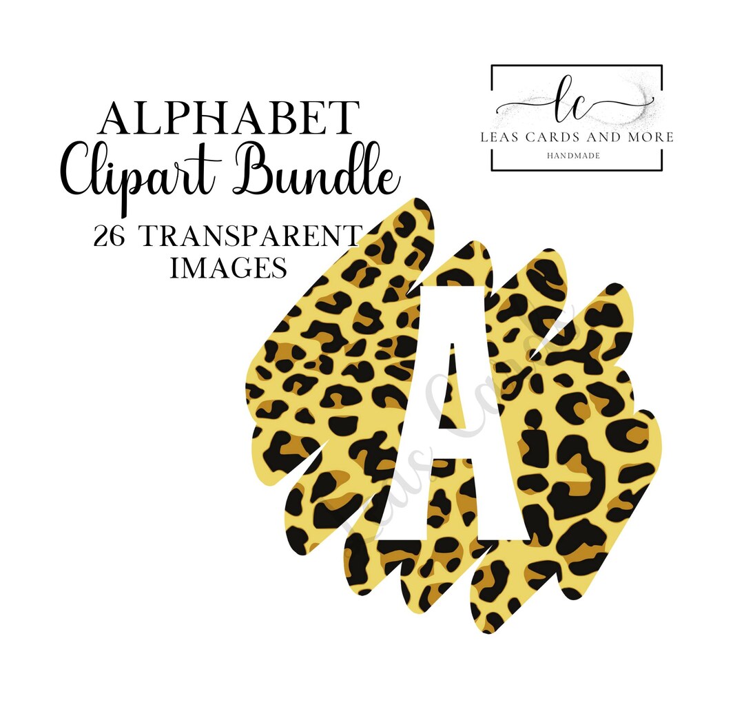 Leopard Print Alphabet Clipart *** DIGITAL DOWNLOAD *** Leopard ...
