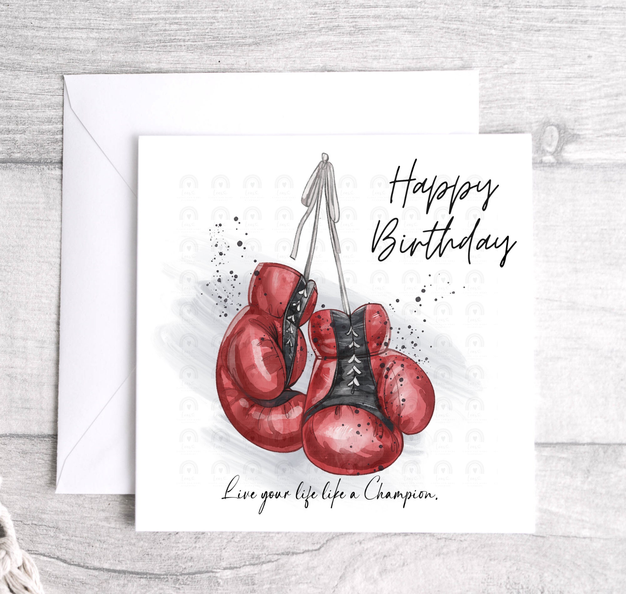 Boxing Glove Theme Happy Birthday Card Can Be Personalised - Etsy UK