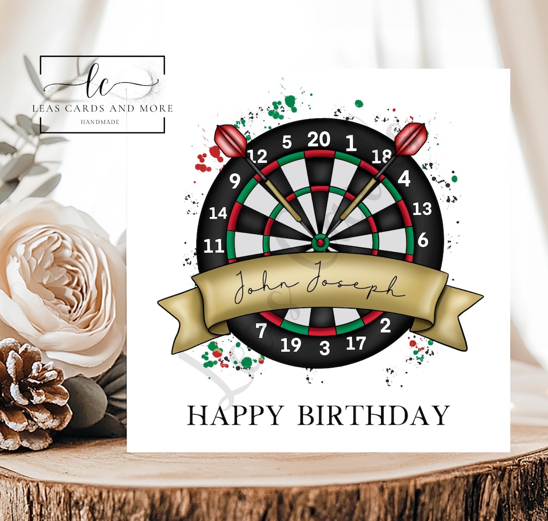 Handmade Darts Birthday Card, Darts Birthday Card, Darts Card, Darts ...