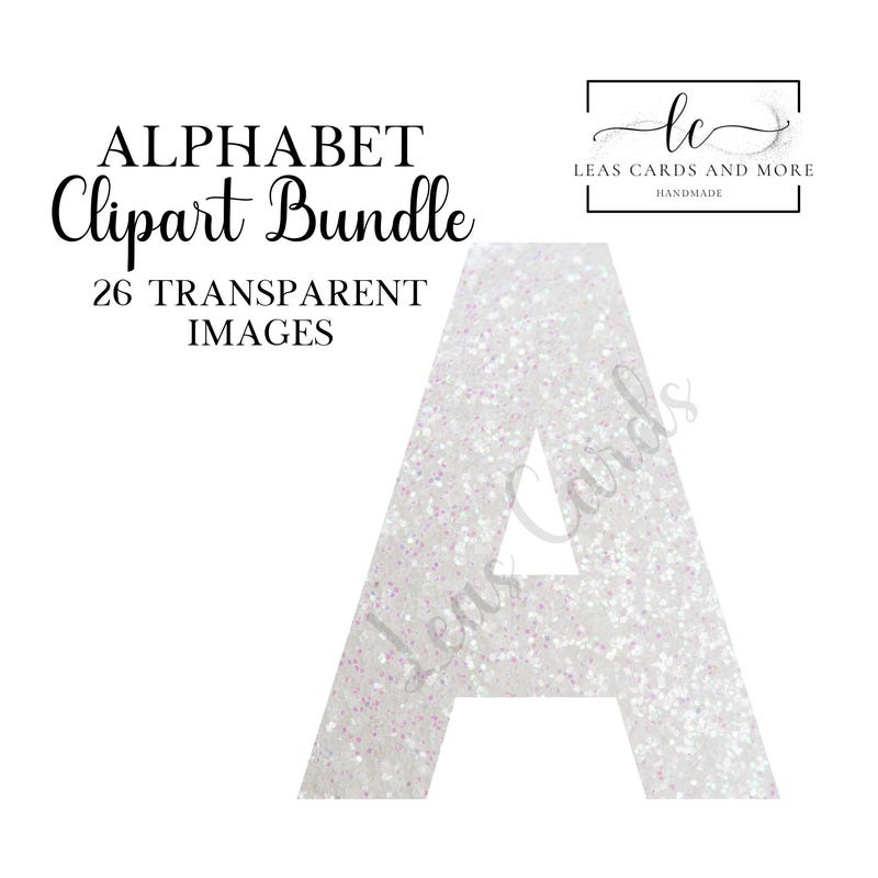 White Glitter Letters Png - Etsy