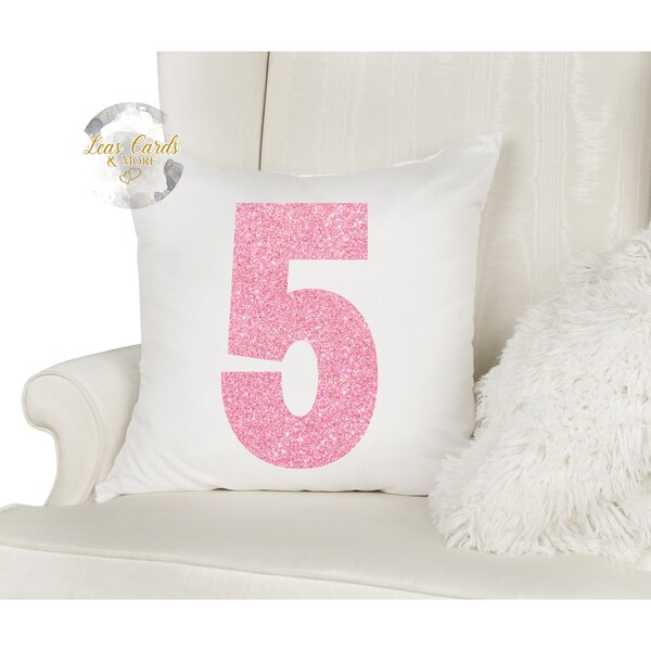 Pink Glitter Number - Etsy