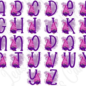Pink Monster Alphabet DIGITAL DOWNLOAD , Monster Alphabet, Monster ...