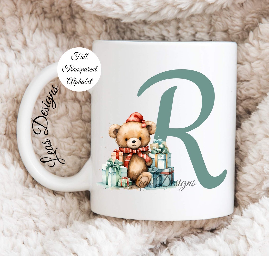 Green Christmas Alphabet Teddy Bear Clipart, Christmas Alphabet ...