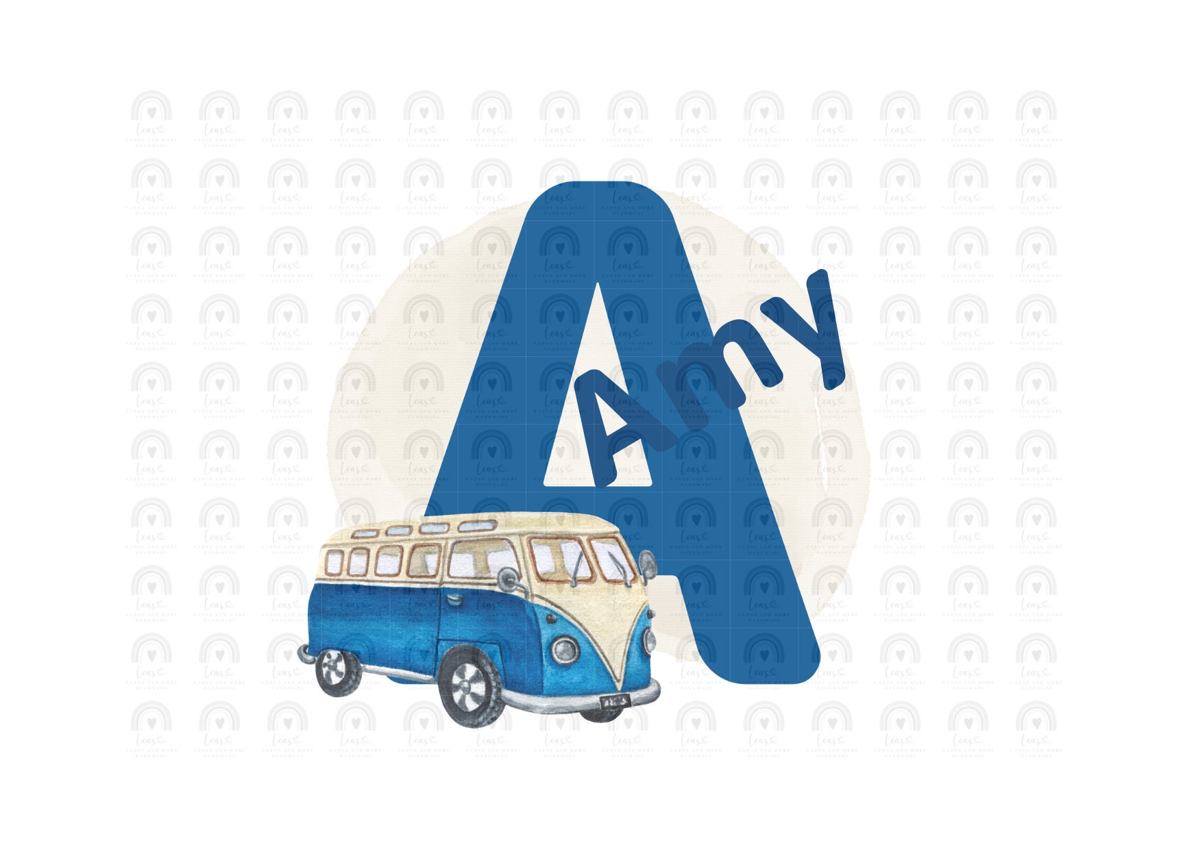 Blue Campervan Alphabet Clipart DIGITAL DOWNLOAD - Etsy UK