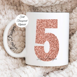 Rose Gold Glitter Numbers Clipart 26 PNG Files DIGITAL DOWNLOAD ...