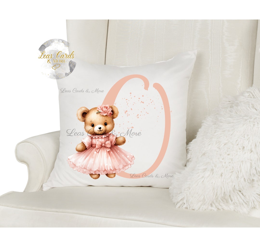 Pink Teddy Bear Transparent Alphabet Clipart Design Pink - Etsy