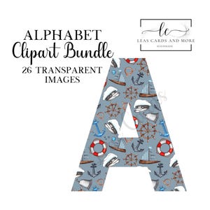 Nautical Sea Alphabet ***DIGITAL DOWNLOAD *** Nautical Clipart ...