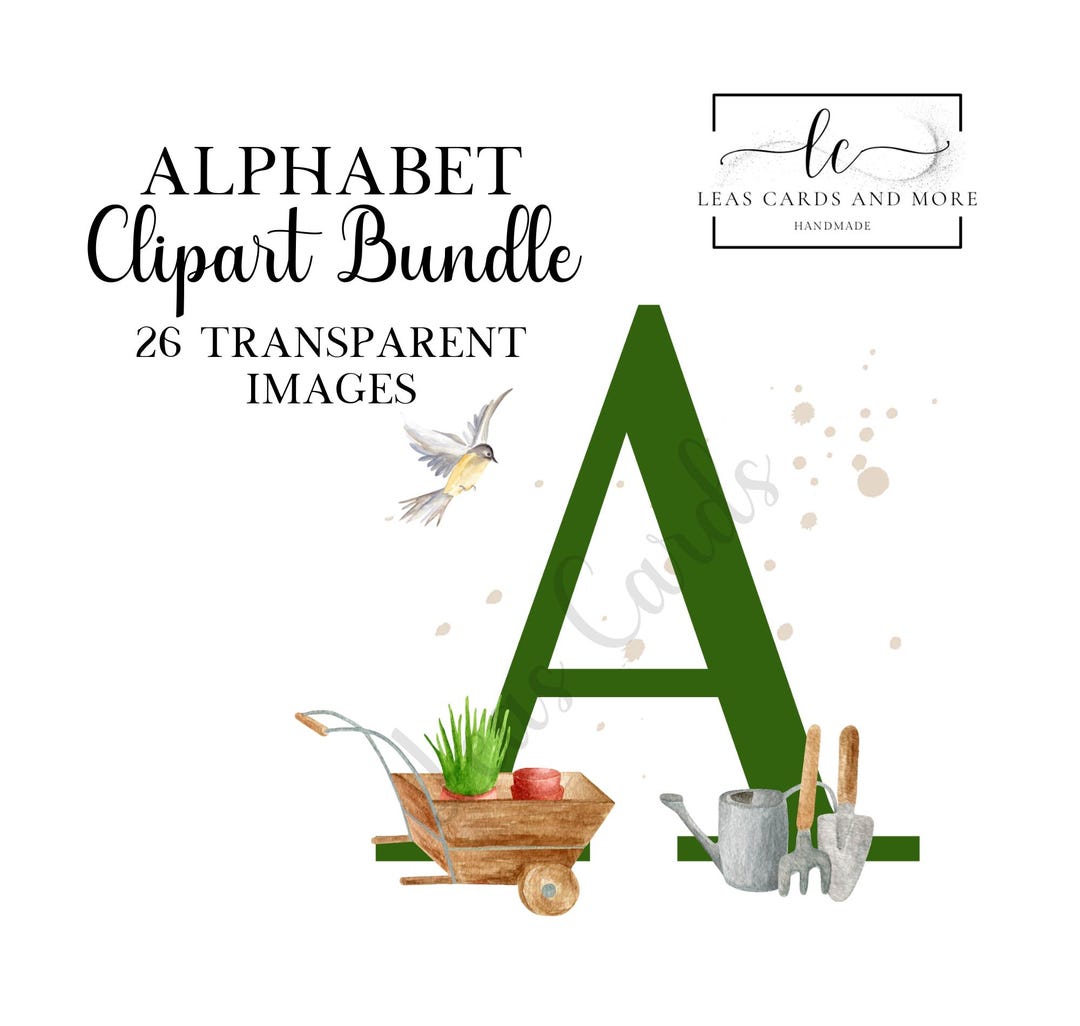 Green Gardening Alphabet Full Alphabet A-Z, ***DIGITAL DOWNLOAD ...