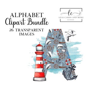 Nautical Sea Lighthouse Alphabet ***DIGITAL DOWNLOAD *** Nautical ...