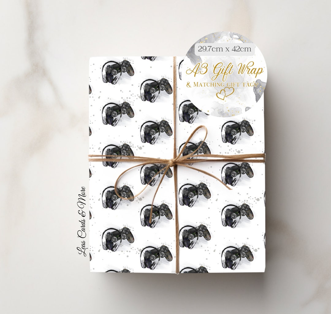Xbox Controller Theme A3 Wrapping Paper, Controller Gift Wrap, Xbox ...