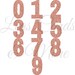 Rose Gold Glitter Numbers Clipart - 26 PNG Files *** DIGITAL DOWNLOAD ...