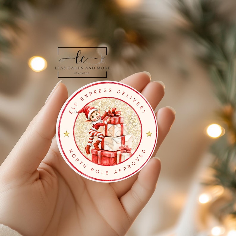 Handmade Elf Express Delivery Christmas Stickers, Elf Express Delivery ...