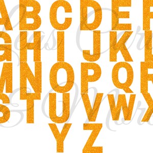 Orange Glitter Clipart - 26 PNG Files *** DIGITAL DOWNLOAD ...