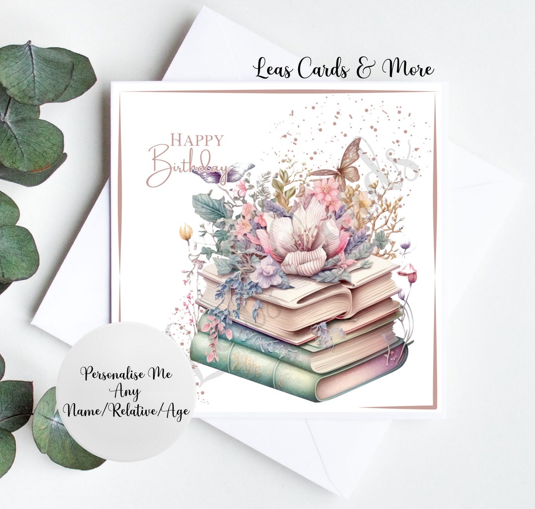 VARIOUS DESIGNS Book Lover Happy Birthday Card, Book Lover Birthday ...