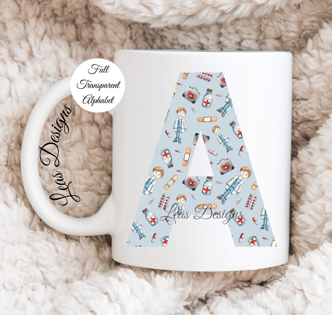 Grey Doctor Paramedic Sublimation Alphabet DIGITAL DOWNLOAD Doctor ...