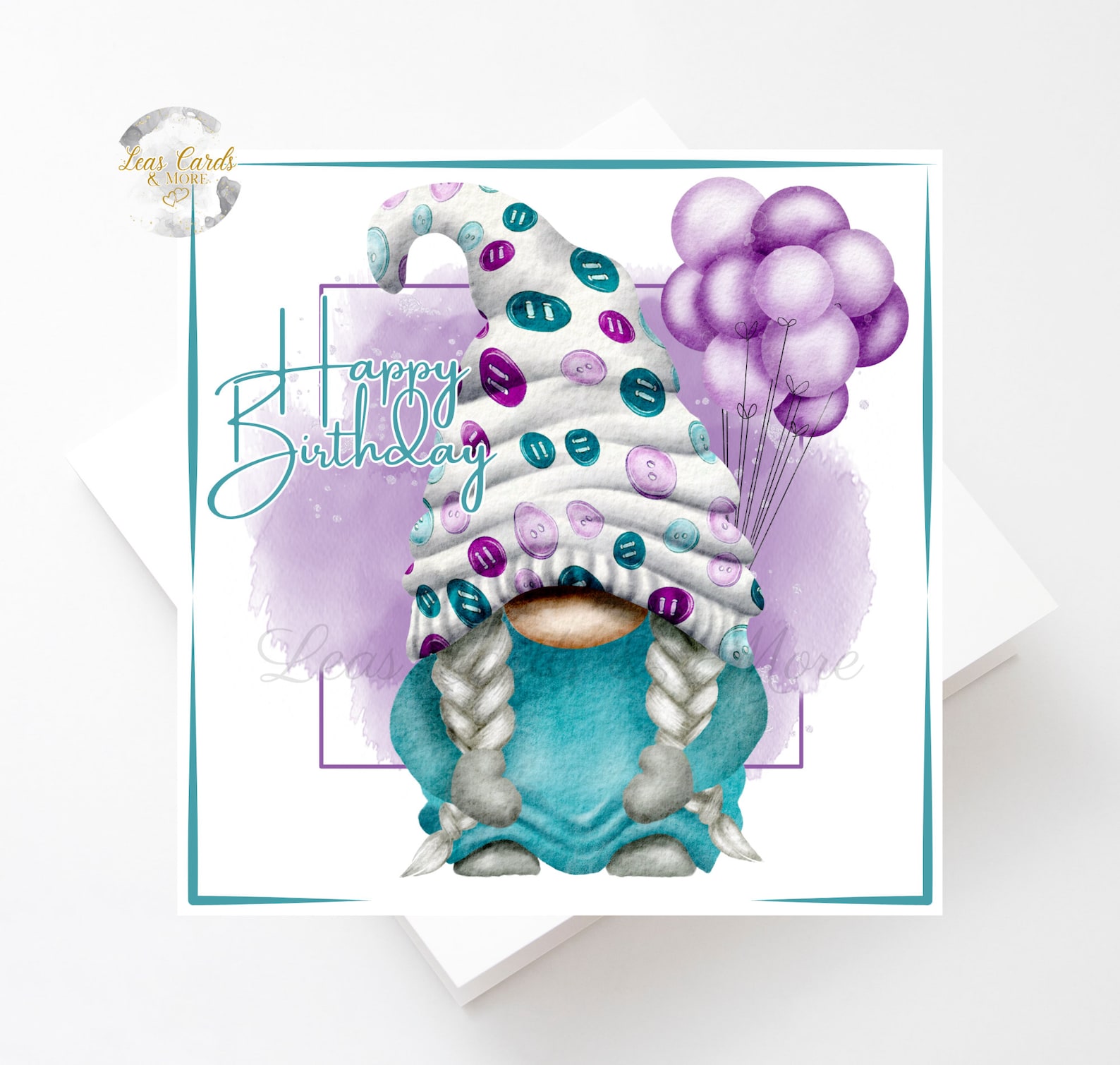 Handmade Sewing Gnome Happy Birthday Card Sewing Gnome - Etsy