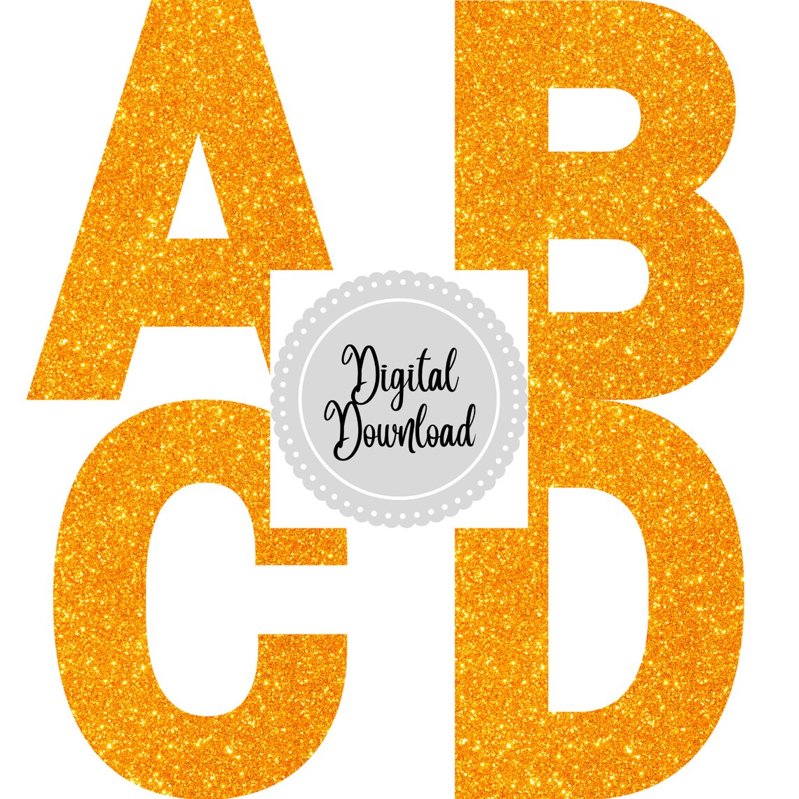 Orange Glitter Clipart 26 PNG Files DIGITAL DOWNLOAD - Etsy