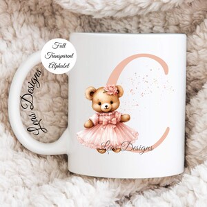 Pink Teddy Bear Transparent Alphabet Clipart Design, Pink Teddy ...
