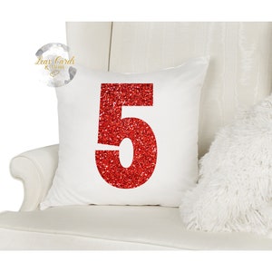 Red Glitter Numbers Clipart 26 PNG Files DIGITAL - Etsy