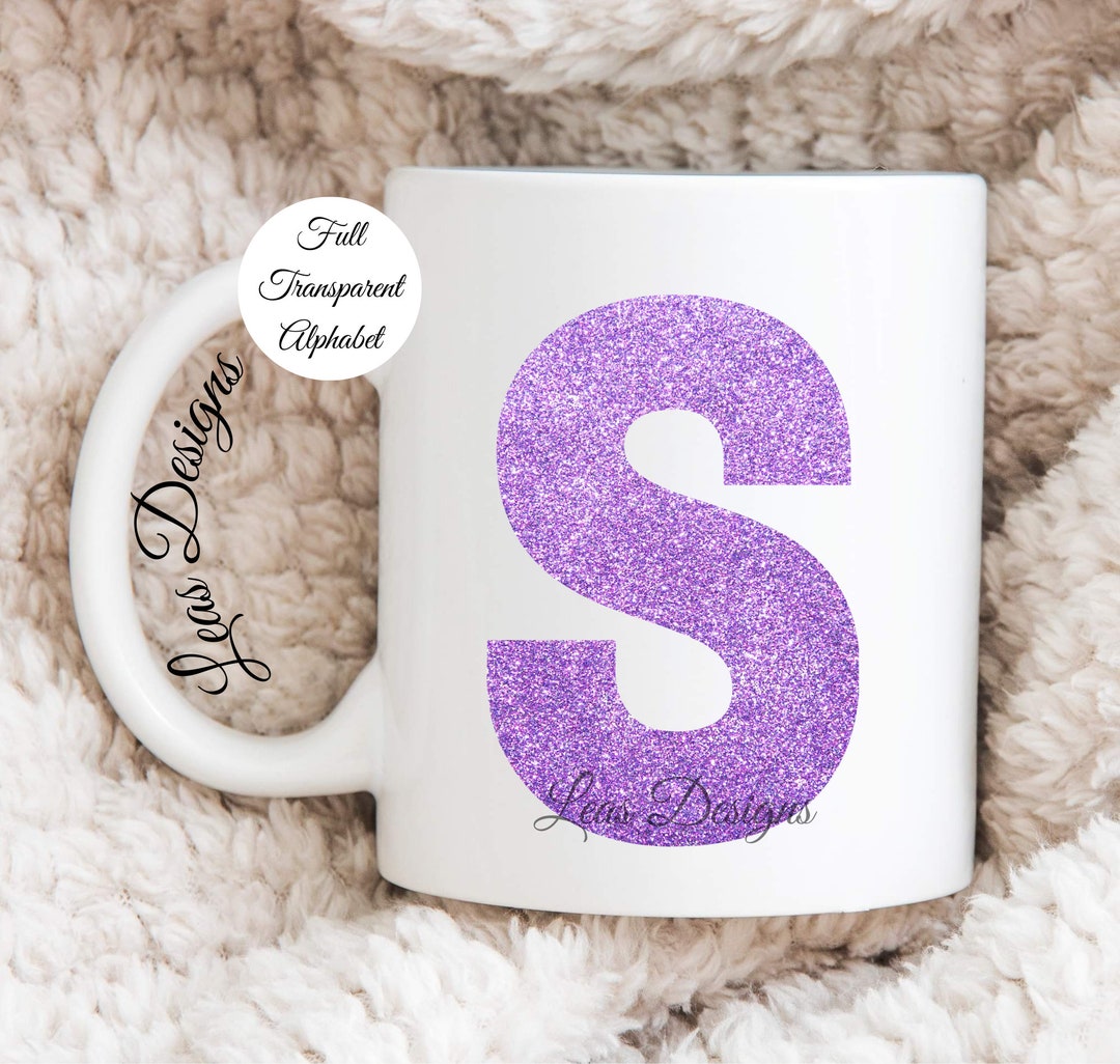 Purple Glitter Clipart 26 PNG Files DIGITAL DOWNLOAD , Alphabet Clipart ...