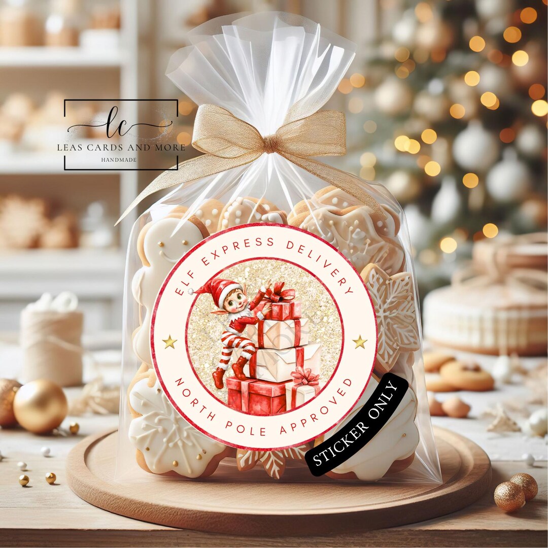 Handmade Elf Express Delivery Christmas Stickers, Elf Express Delivery ...
