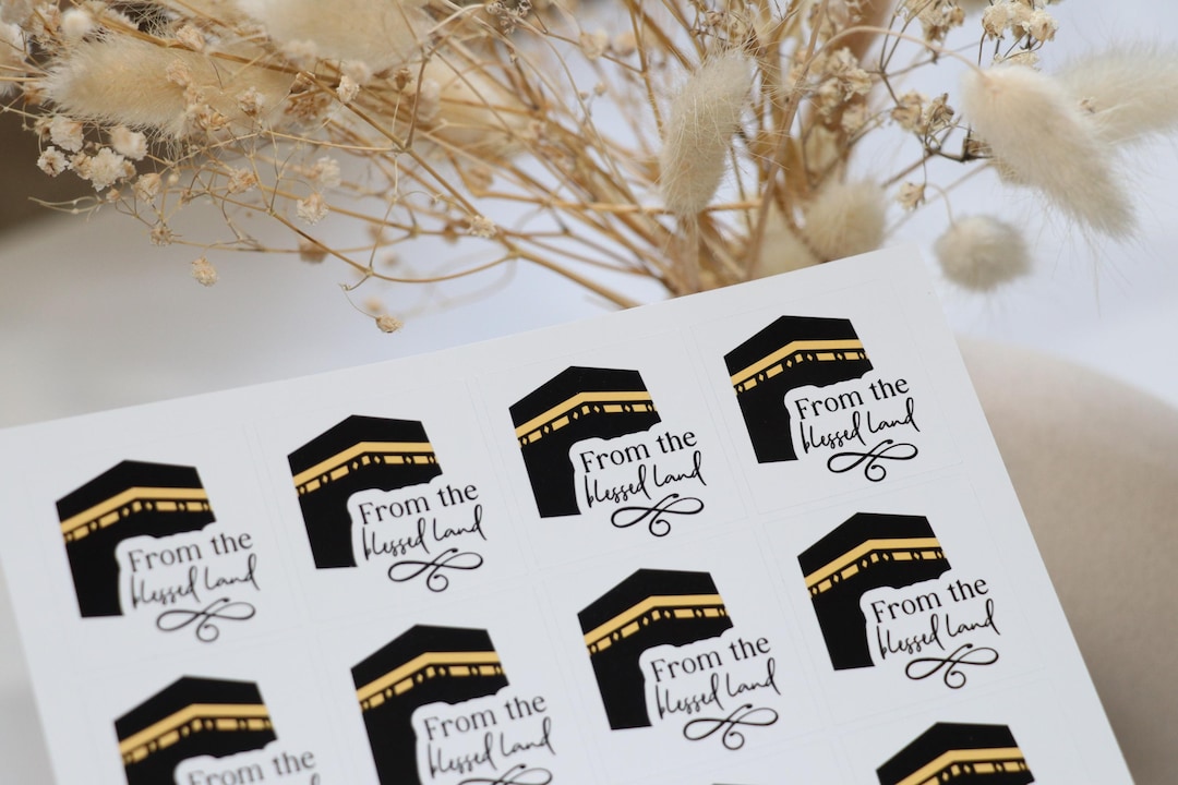 Umrah and Hajj Gifts - ‘from the Blessed Land’ Stickers for Dates, Zam ...