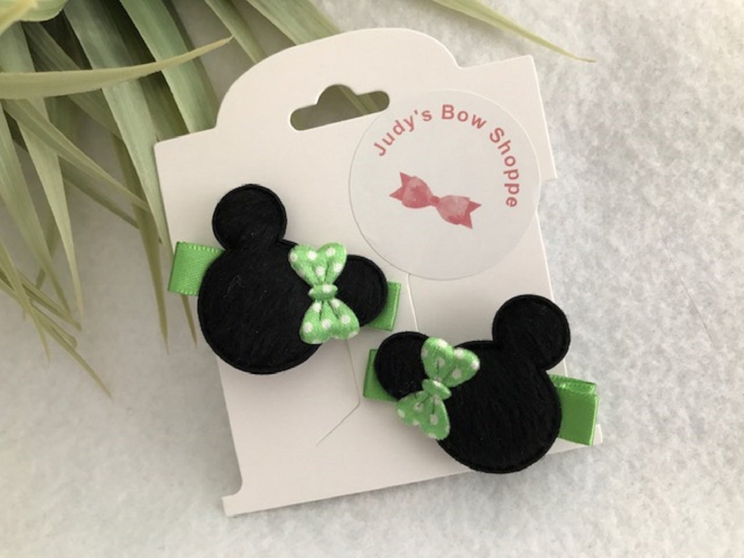 Minnie Mouse Green Pigtail Set - Etsy
