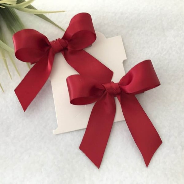 Maroon Hair Bow - Etsy