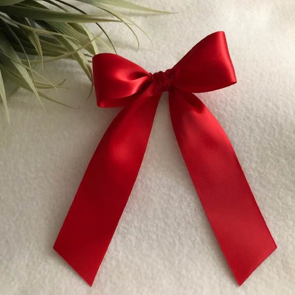 Red Hair Bow - Etsy