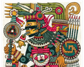 The First Sun Nahui Ocelotl, Aztec, Mexican Spirituality, Tonatiuh ...