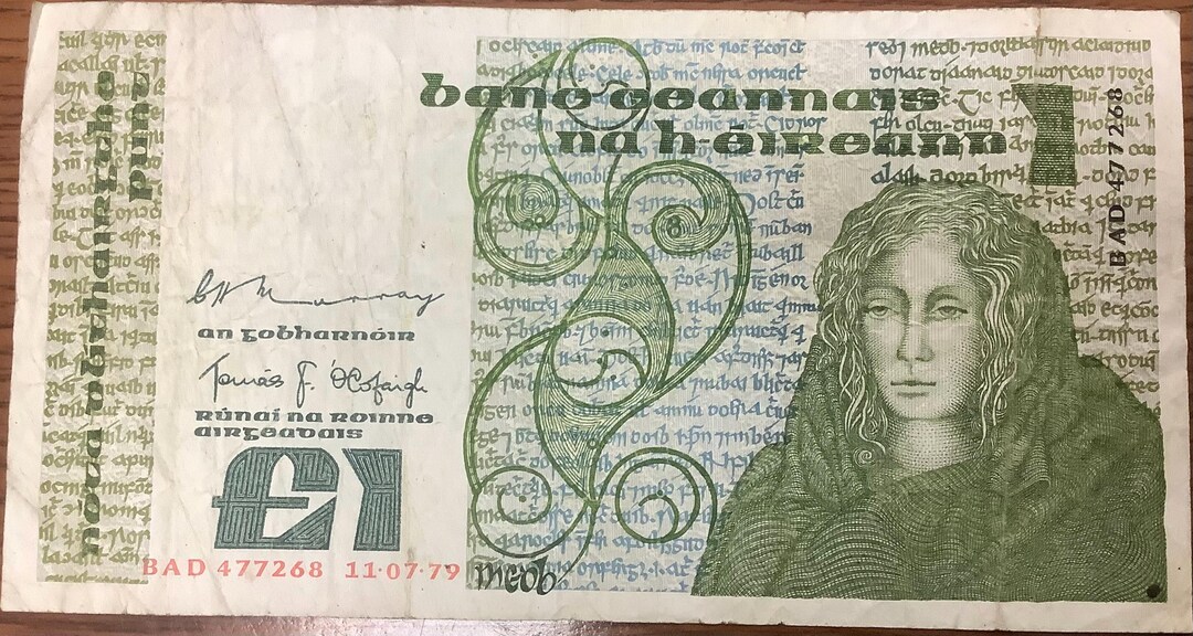 1979 Ireland One Pound Lady Lavery Scarce - Etsy