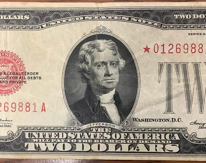 Extremely Rare Series of 1928 C Star Replacement Note Two (2) Dollar ...