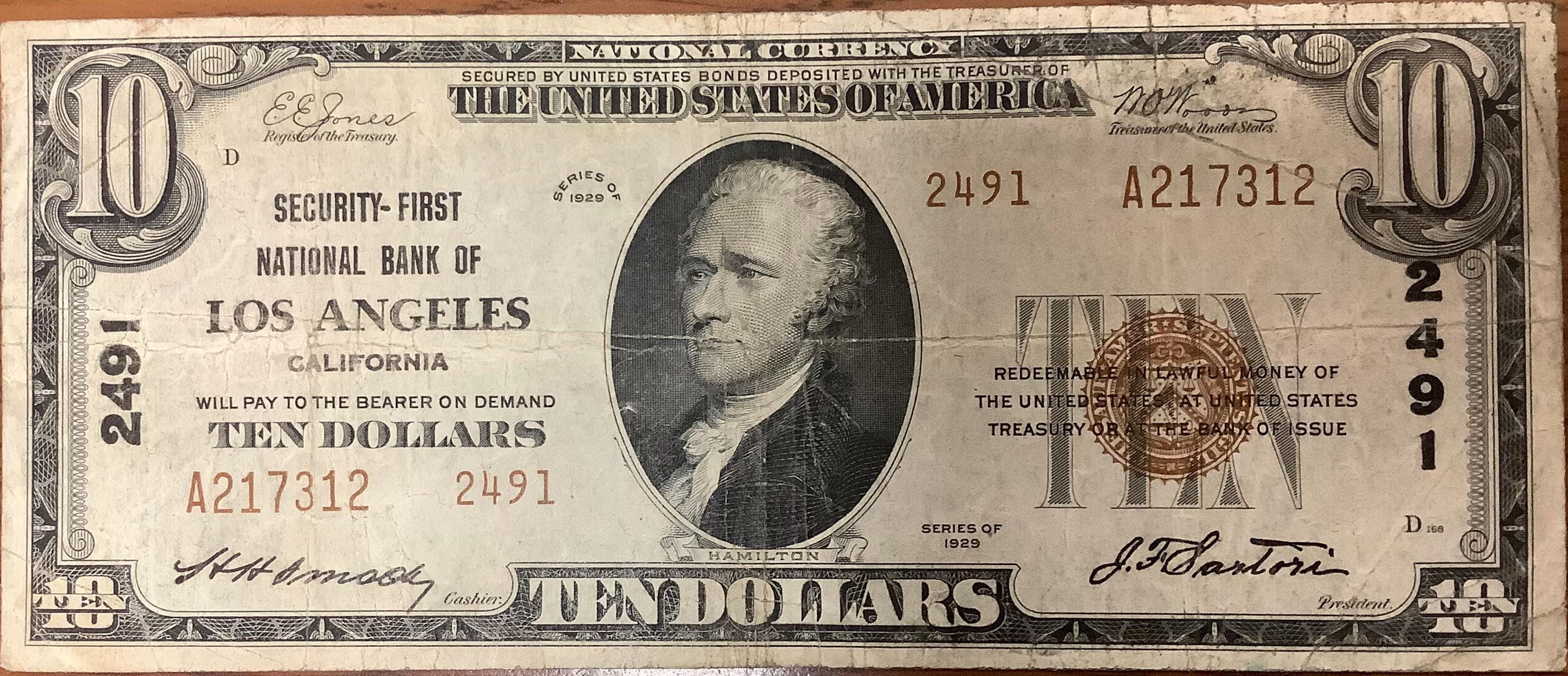 Set Banconote 1929 Banca Nazionale – Riproduzioni $5 $10 $20 $50 $100, USA