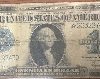 Rare Star Replacement Series of 1923 United States One 1 Dollar Large ...