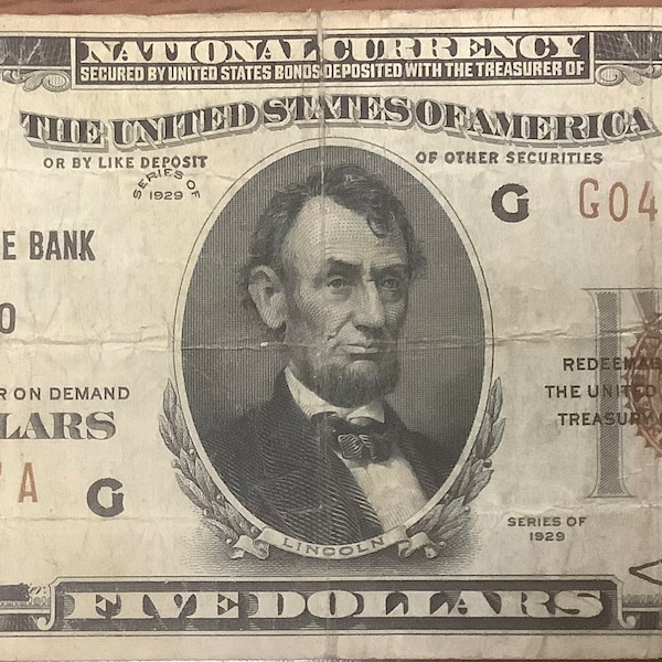 National Bank Note - Etsy