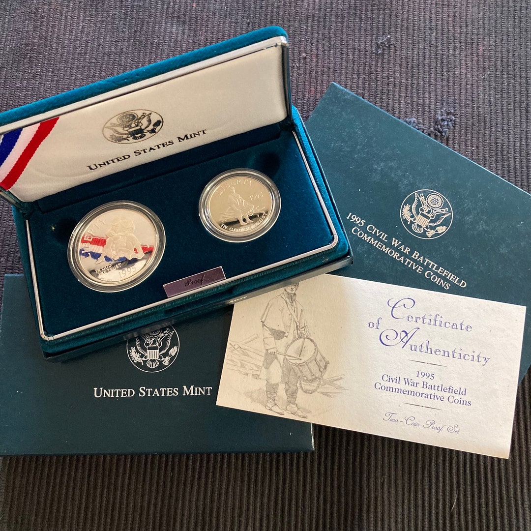 1995 Civil War Battlefield Commemorative Coins Mint Set With 90% Silver ...