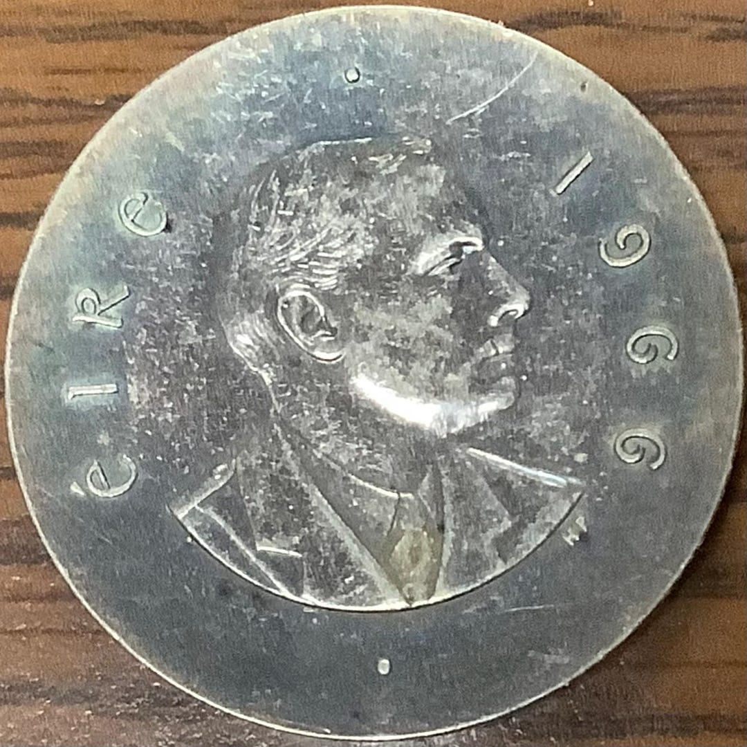 1966 Ireland Silver 10 Shillings 50th Anniversary Michael Collins ...