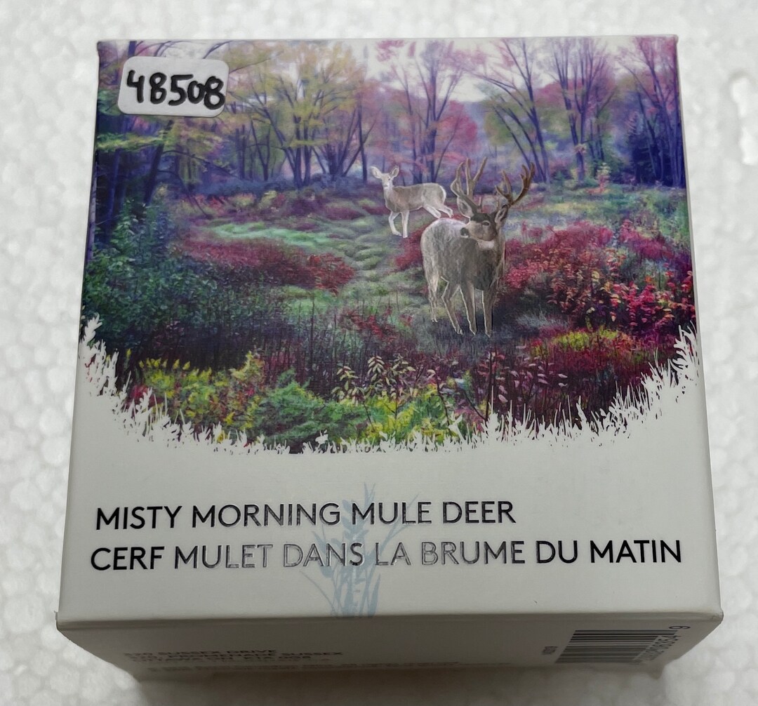 2015 Canada Misty Morning Mule Deer Fine Silver Proof Coin With COA - Etsy