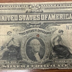 Series of 1899 United States Two 2 Dollar Large Size Mini Porthole ...