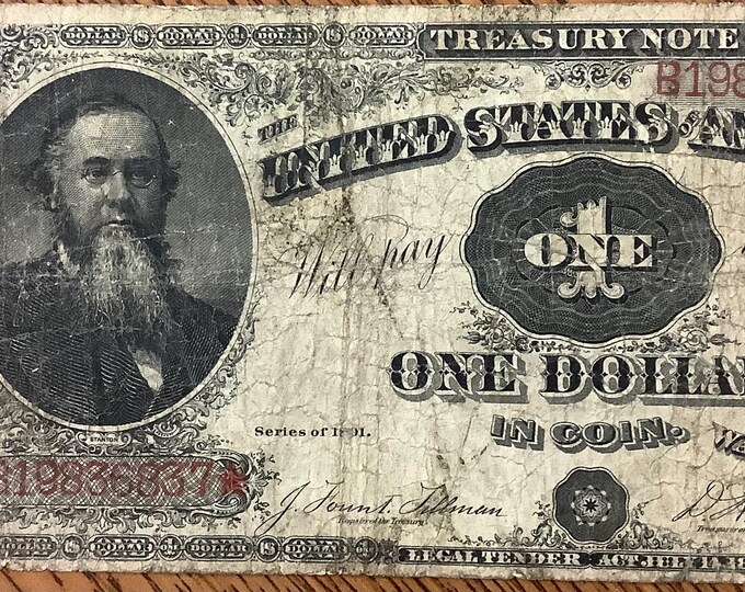 Scarce Series of 1891 United States One (1) Dollar Large Size Treasury ...