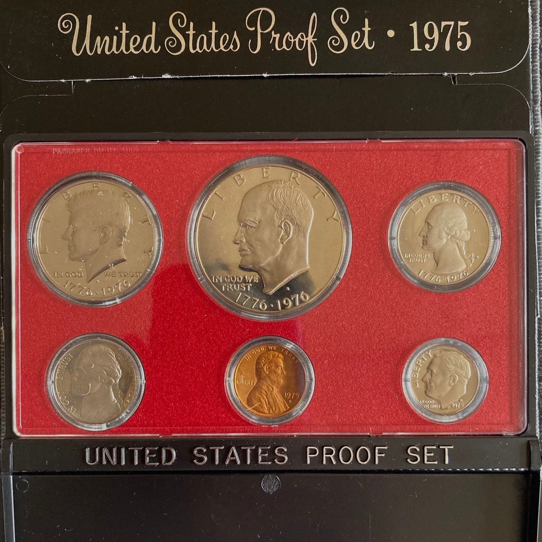 1975 United States Mint Proof Set in Original Box With Eisenhower ...