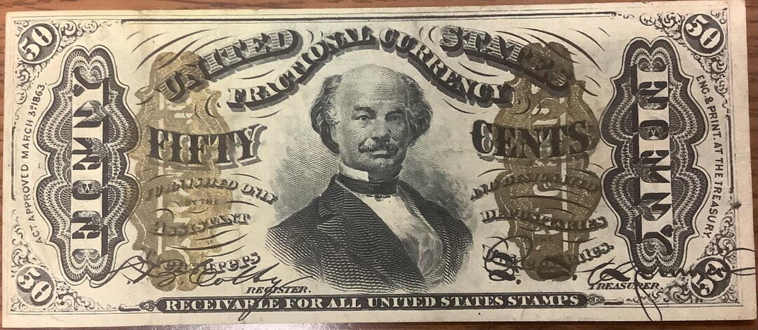 Higher Grade United States Third Series 50 Cents Fractional Currency ...
