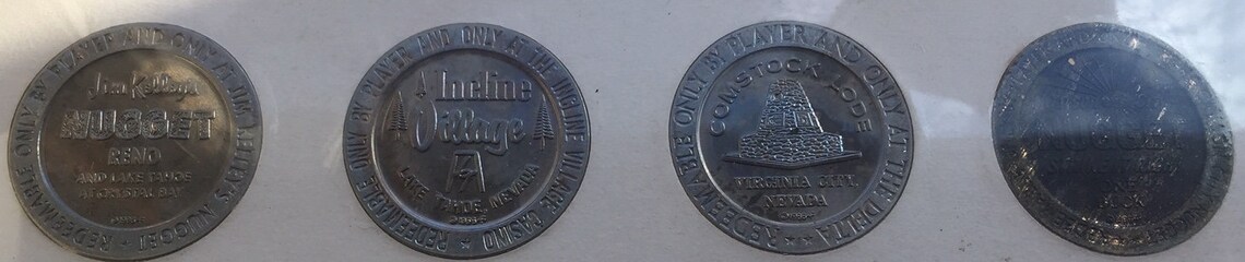 Vintage Historic Nevada 1966 Dollar Four Proof Gaming Tokens Low ...