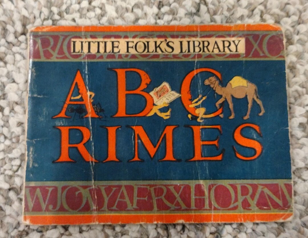 Little Folks Library ABC Rimes Illustrated Book, Paperback, 1928 - Etsy